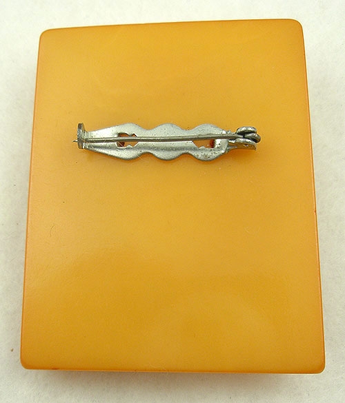 Bakelite & Celluloid Cameo Brooch - Garden Party Collection Vintage Jewelry