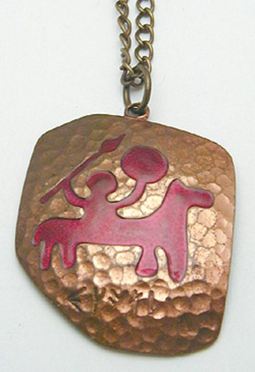 Meka Denamrk Copper Pendant - Garden Party Collection Vintage Jewelry