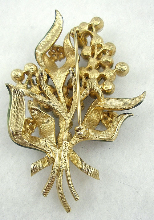 Francois (Coro) Enameled Pearl Floral Brooch - Garden Party Collection ...